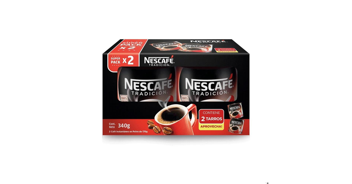 Nescafe Pack Cafè instantáneo tradicional (2 un. / 340 g.) | SoloTodo.cl