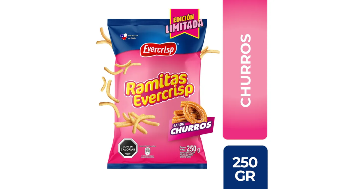 EVERCRISP Ramitas Sabor Churros (250 g.) | SoloTodo.cl