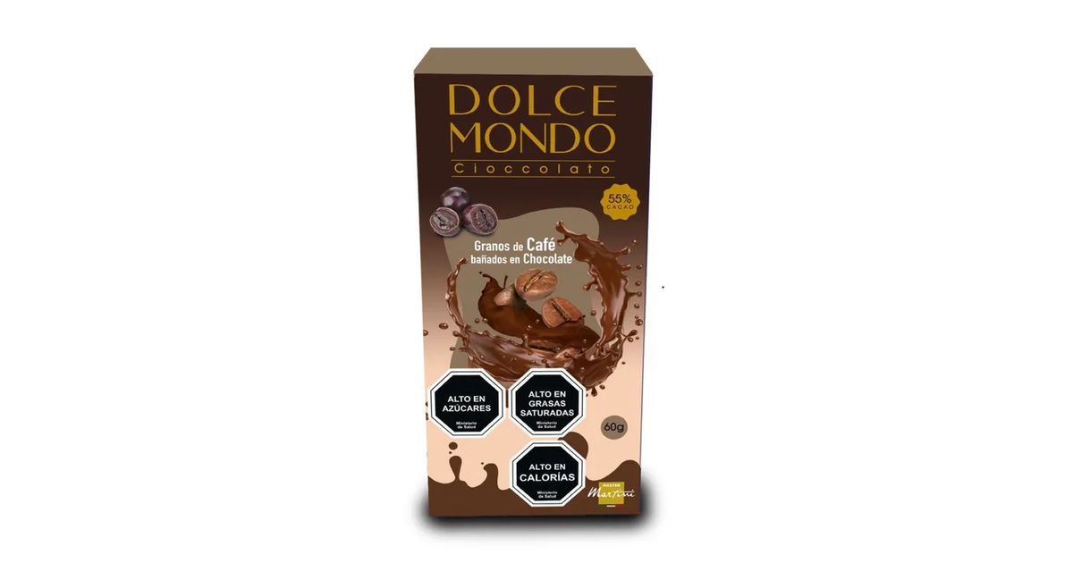 DOLCE MONDO Granos de Café Bañados en Chocolate 55% Cacao (60 g ...