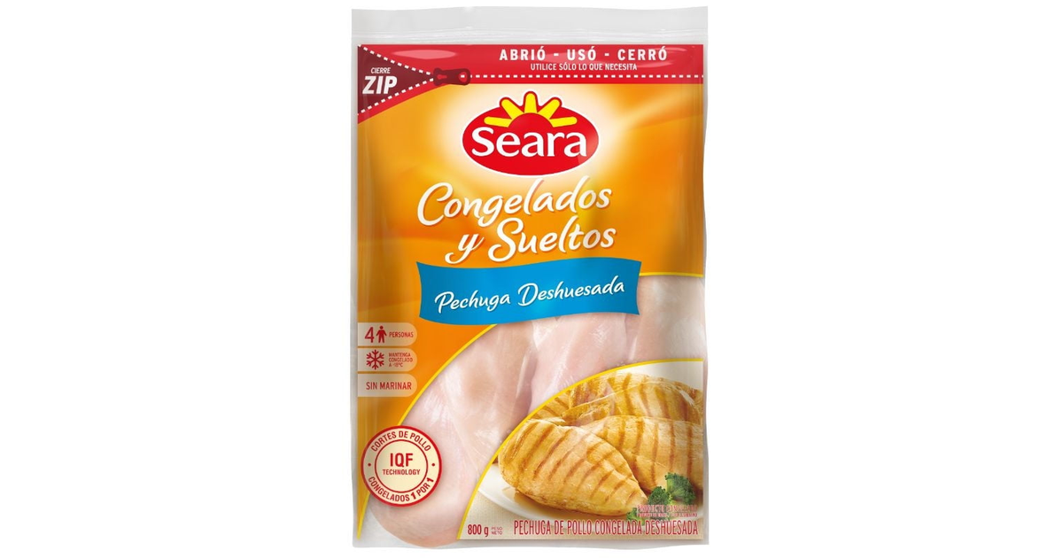 Seara Pollo Pechuga Deshuesada Congelada (800 g.) | SoloTodo.cl