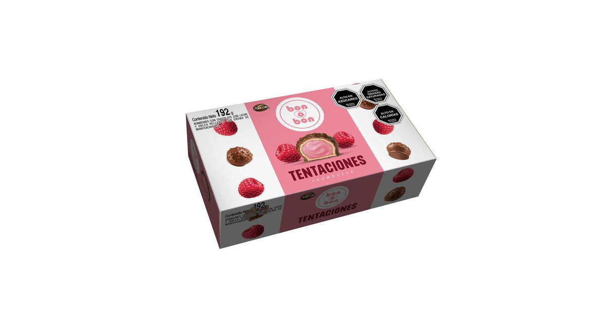 BON O BON Bombones de Chocolate Tentaciones Frambuesa (192 g ...
