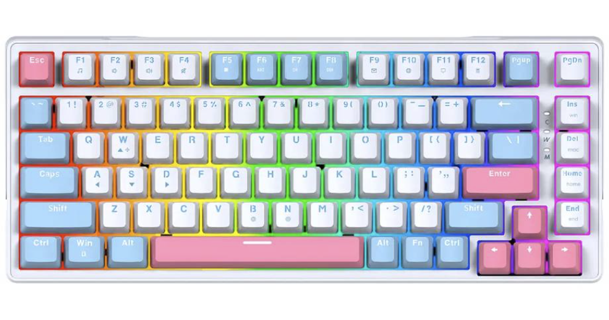 Fantech ATOM X83 MK612 AME Edition - White/Blue / Rosie Switches ...