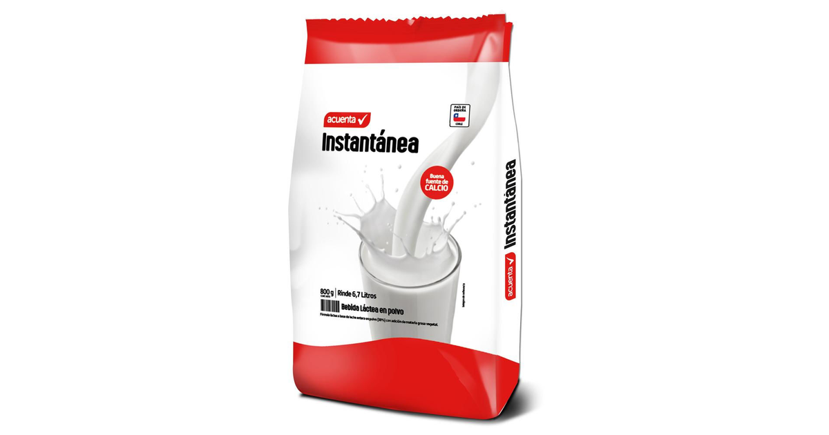 Acuenta Bebida Láctea en Polvo Bolsa 800 (800 g.) | SoloTodo.cl