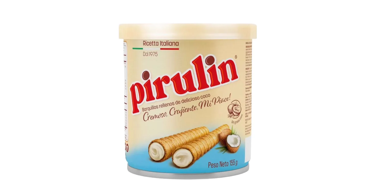PIRULIN Barquillos Rellenos de Coco (155 g.) | SoloTodo.cl