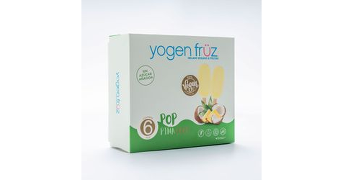 Yogen Früz Helado Multipack Coco Piña 66 ml 6 un. (6 un. / 396 g ...