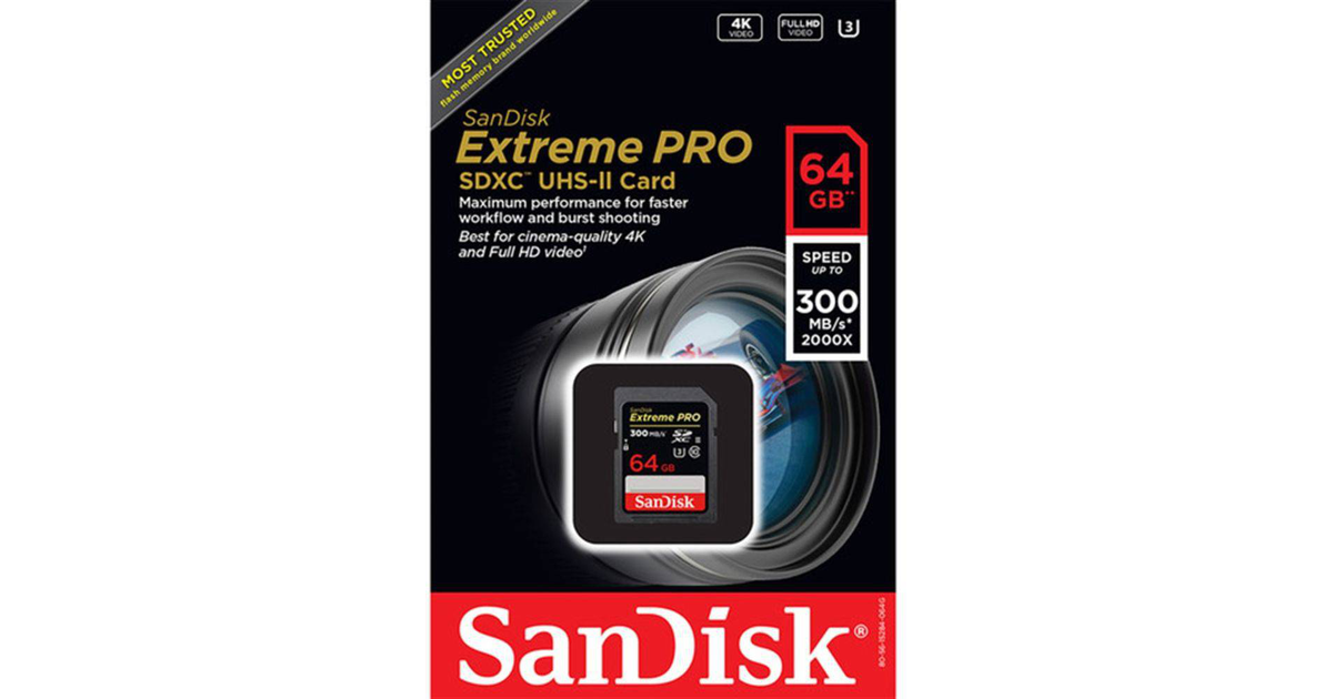 SanDisk Extreme Pro SDXC 64 GB UHS-II (Speed Class 3) (SDSDXPK-064G ...