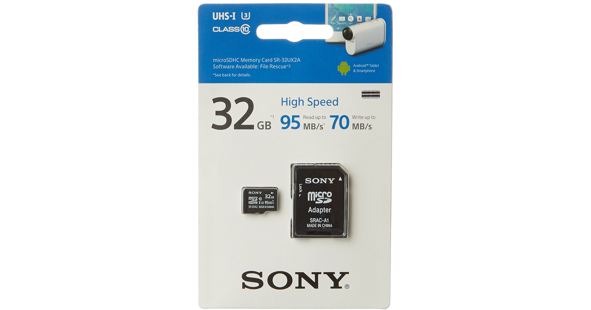 Sony microSDHC / microSDXC 32 GB Class 10 / UHS Class 1 (U1) / Video ...
