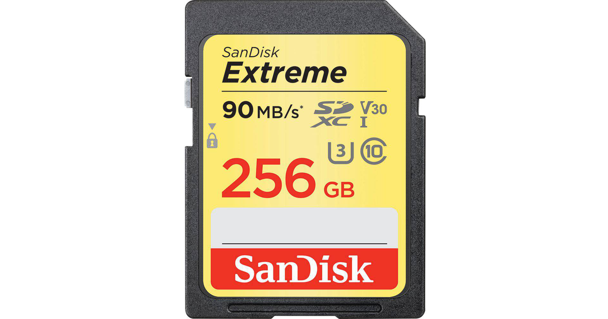 SanDisk Extreme SDXC 256 GB UHS-I (Speed Class 3 / Video Speed Class 30 ...