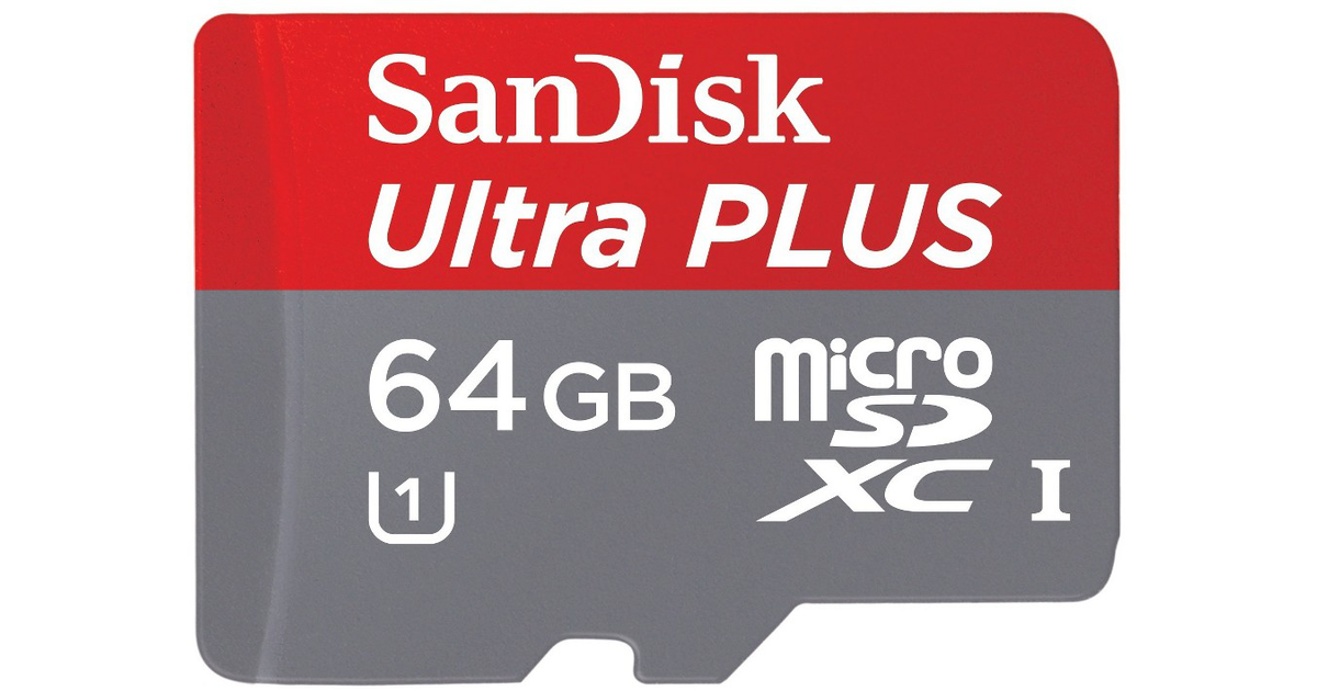 SanDisk Ultra PLUS microSDXC 64 GB UHS-I (Class 10 / Speed Class 1 ...