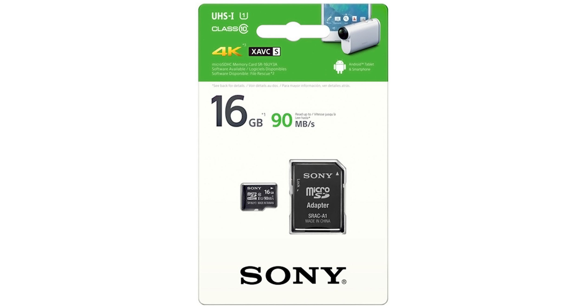 Sony microSDHC / microSDXC 16 GB Class 10 / UHS Class 1 (U1) / Video ...