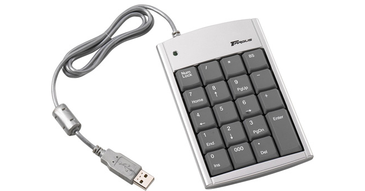Targus Numeric Keypad HUB USB - Gris (PAUK10U) | SoloTodo.cl