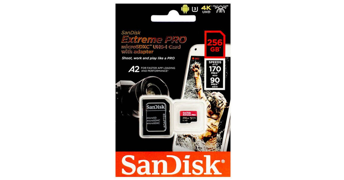 SanDisk Extreme Pro microSDHC / microSDXC 256 GB UHS-I (Speed Class 3 ...