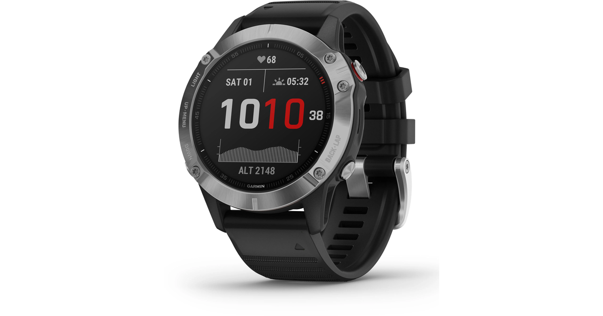 Garmin Fenix 6 - Silver with Black Band | SoloTodo.cl